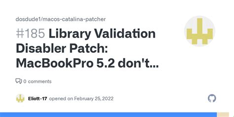 Library Validation Disabler Patch MacBookPro 5 2 Don T Boot After Installation Issue 185
