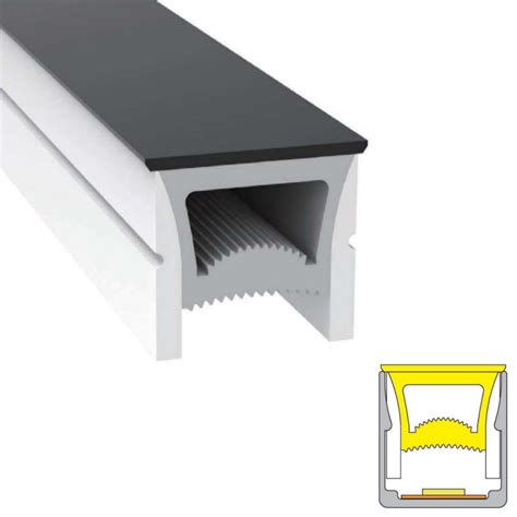 Black Diffuser Led 12mm Strip Curved Recessed Lighting Cover