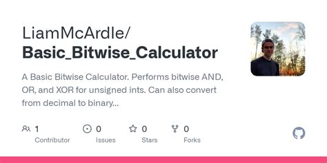 Github Liammcardle Basic Bitwise Calculator A Basic Bitwise Calculator Performs Bitwise And