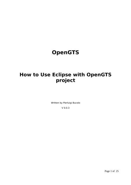 guide to integrating opengts into eclipse pdf
