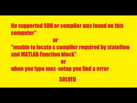 Unable To Locate C Compiler Required By Stateflow And MATLAB Function Block YouTube