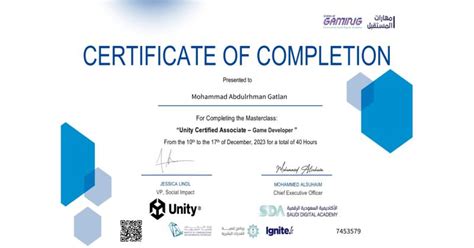 Mohammad Gatlan On Linkedin Unity Certified Associate Game Developer • Mohammad Abdulrhman