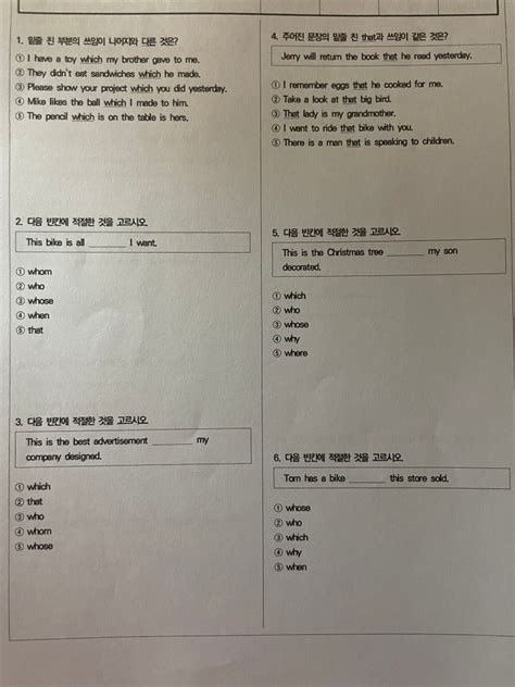 목적격관계대명사 문제 급해요 지식in