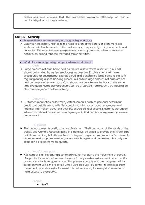 Safe Work Practices Food Technology Year 11 Hsc Thinkswap