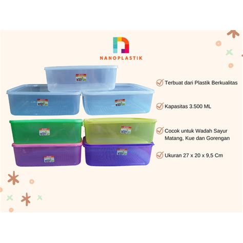 Jual Trisula 3500 Ml Besar Tempat Wadah Donat Risol Kue Basah Roti