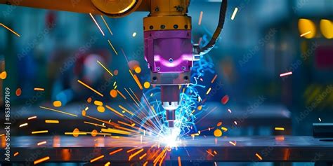 Automating Welding Processes In Smart Factories With Real Time Monitoring Software Concept