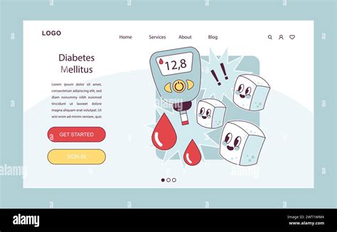 Endocrine System Disease Measuring Sugar Blood With Glucose Meter Glucose Monitoring And