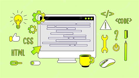 Premium Vector Programming Elements Set Modern Vector Illustration Of Computer And Developing