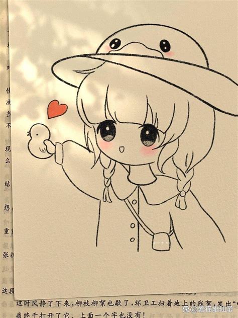 女孩半身简笔画卡通可爱（漂亮10张） 简笔画图片大全