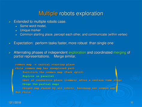 concurrent graph exploration with multiple robots ppt download