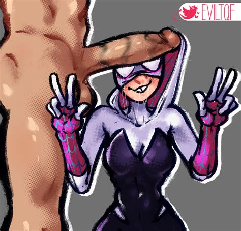 Rule 34 Cum Eviltqf Frackles Gwen Stacy Gwen Stacy Spider Verse Lipstick Lipstick Mark