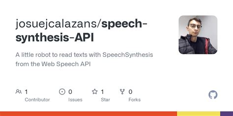github josuejcalazans speech synthesis api a little robot to read