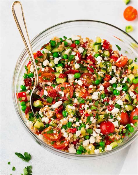 Italian Farro Salad With Feta And Tomatoes