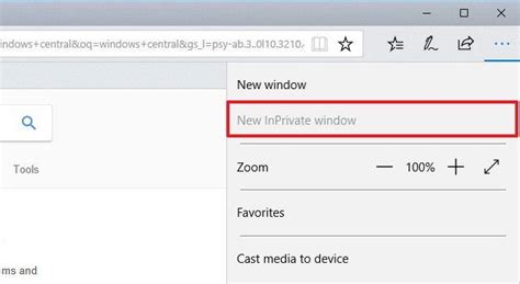 how to disable microsoft edge inprivate browsing on windows 10