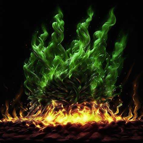 Green Fire Hypnotic Blaze