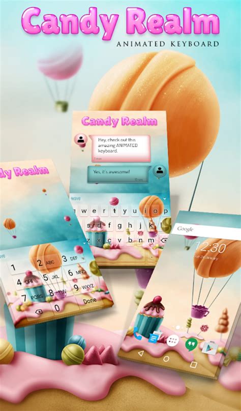 Candy Realm Animated Keyboard для Android — Скачать