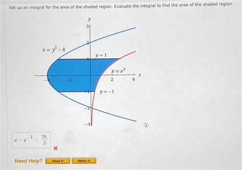 Solved Set Up An Integral For The Area Of The Shaded Region Chegg