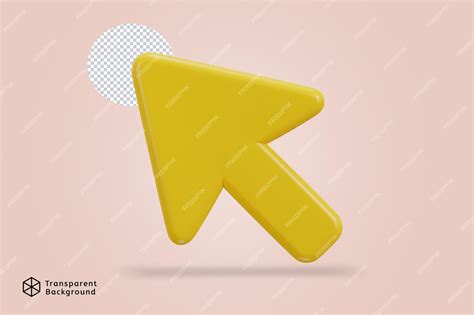 Premium Psd 3d Mouse Cursor Icon Vector Illustration