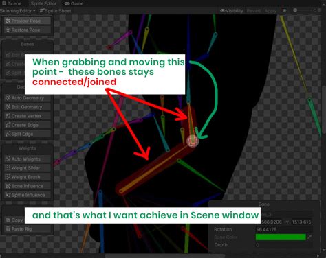 How To Prevent 2d Bones From Sliding Apart Scene View Unity Engine