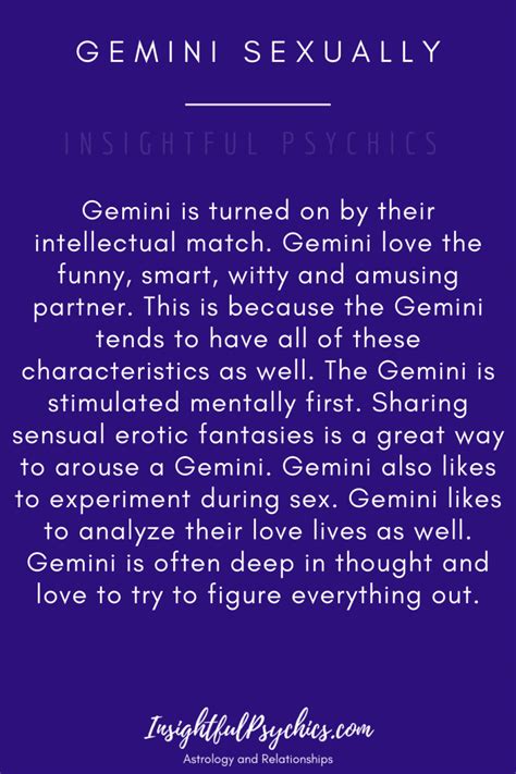 Gemini Sex Life The Good The Bad The Hot