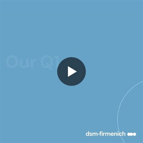 Today We Published Our Dsm Firmenich Trading Update For The First Quarter Of 2025 We Had A