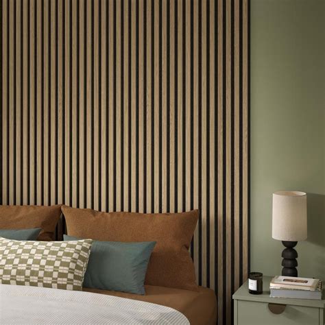 Howdens 24m X 608mm Halesworth Oak Mdf Acoustic Slatted Wall Panelling