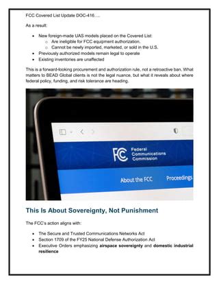 The Fcc Covered List Update A Turning Point For Us Drone Strategy