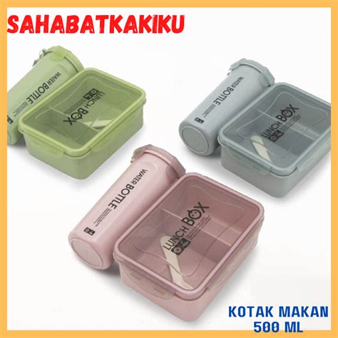 Jual Kotak Makan Set Dengan Botol Lunch Box Set Botol Minium Kotak Makan Set Shopee