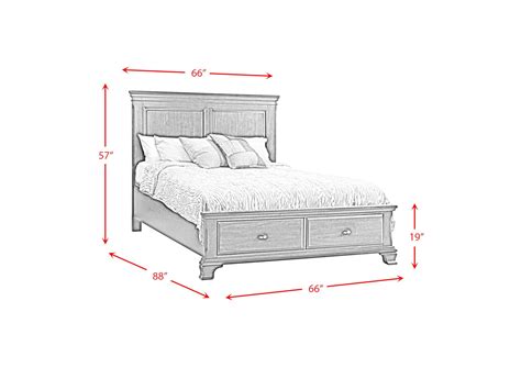 Canton Cherry Queen Storage Bed