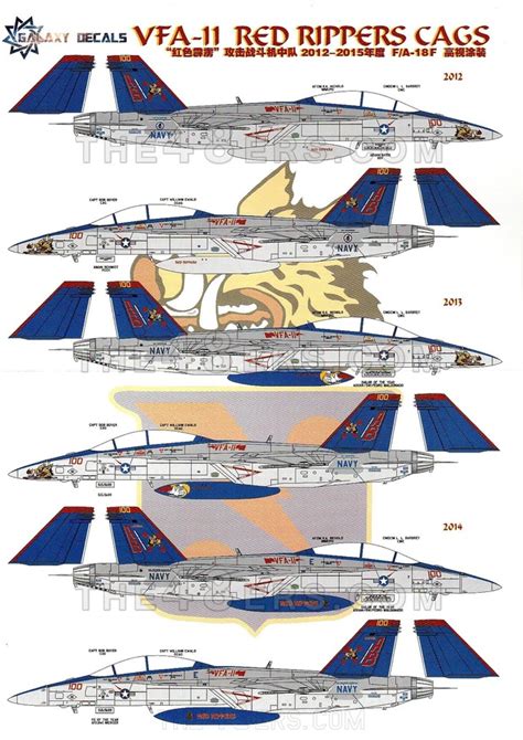 F A 18f Vfa 11 Red Rippers Decal Set