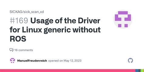 Usage Of The Driver For Linux Generic Without ROS Issue SICKAG Sick Scan Xd GitHub