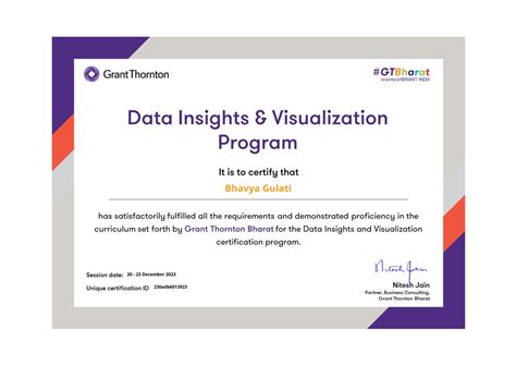Bhavya Gulati On Linkedin Data Insights And Visualization Certification Program This Digital…