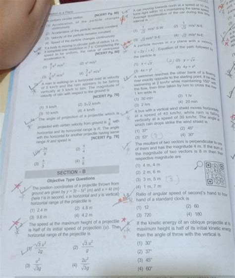 1a the angle of projection of a projectile which is 6 a bus with a vert