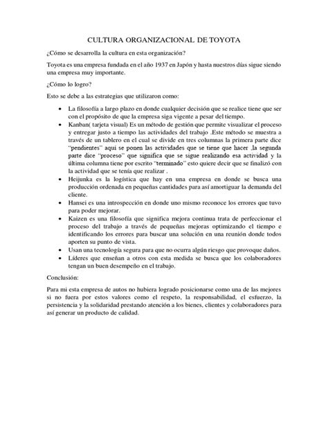CULTURA ORGANIZACIONAL DE TOYOTA - pdf444 | PDF