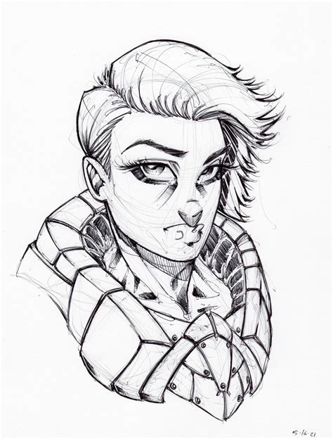 Artstation Daily Drawing Series 017 Original Sci Fi Character Concept Pen Sketch How To Draw