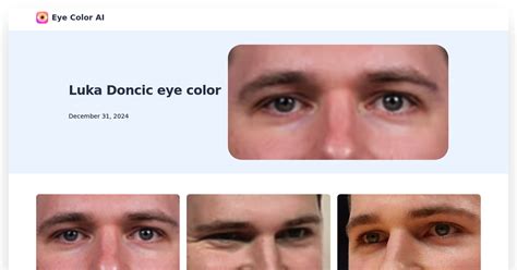 Luka Doncic Eye Color