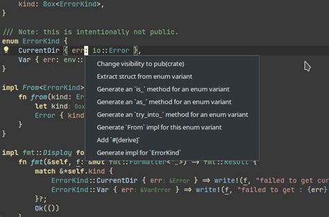 Group Generate Assists For Enums · Issue 11636 · Rust Langrust