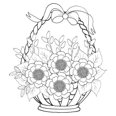 꽃 라인 아트 낙서 그림 어린이와 성인을 위한 색칠 공부 페이지 프리미엄 벡터