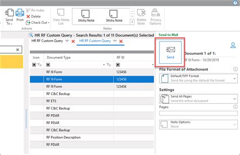 Emailing A Document As An Attachment In Onbase Division Of Information Technology