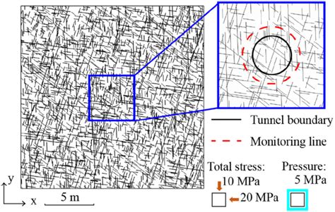 The Generated Discrete Fracture Network Dfn With A Domain Size Of 20