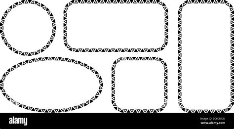 African Pattern Circle Frame Mexican Ethnic Motif Border Triangular Ornament Round Frame Sun