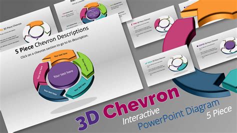3d Chevron Process Powerpoint Template Diagram