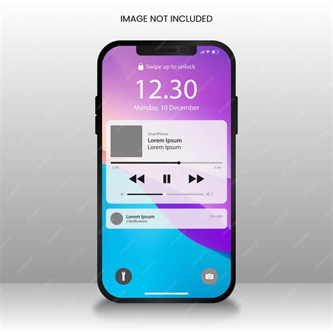 Premium Vector Notification Phone Interface Mockup Template