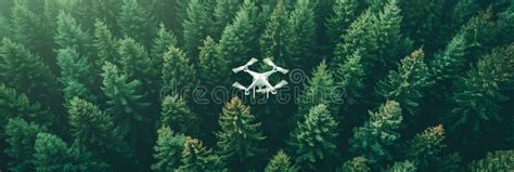 Carbon Sequestration Projects In A Forest Planting Trees To Capture Co2 With Drones Monitoring