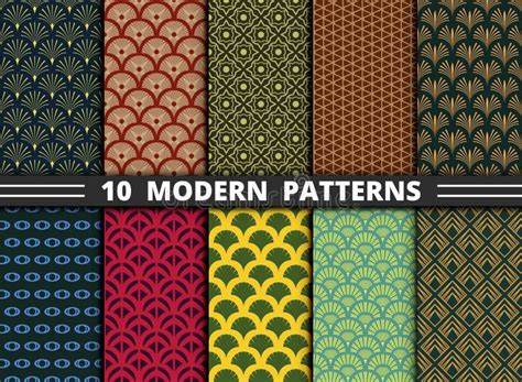 Abstract Modern Style Antique Pattern Of Colorful Set Background Illustration Vector Eps10