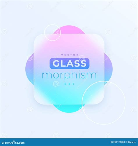 Trendy Glassmorphism Background With Abstract Geometric Design Stock Illustration Illustration