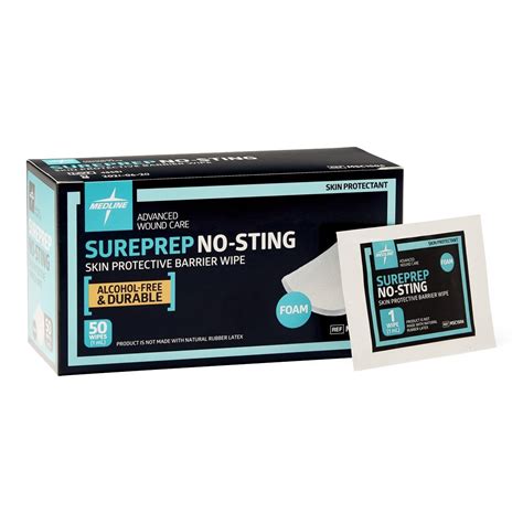 Medline Sureprep No Sting Skin Protective Barrier Foam Wipes Carewell