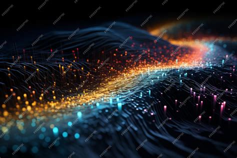 Premium Photo Dynamic Data Flow In A Digital World Futuristic Technology Information Concept