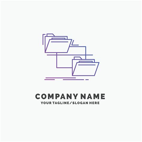 Folder File Management Move Copy Purple Business Logo Template Place For Tagline 13008396