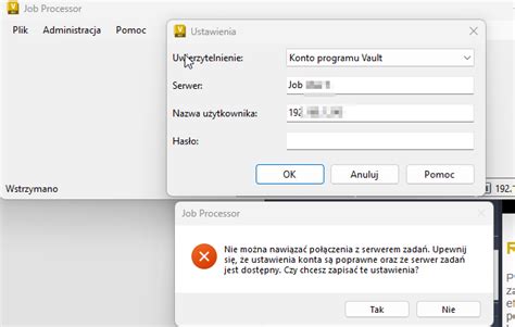 Unable To Connect To Job Server Verify Your Account When Trying To Connect To Server In
